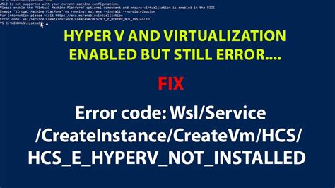 Wsl Please Enable The Virtual Machine Platform And Ensure