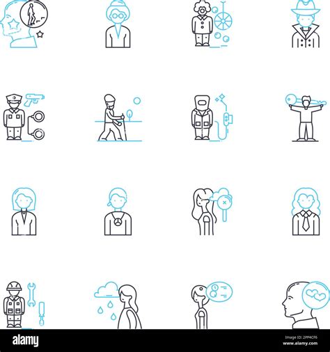 Integration Linear Icons Set Fusion Synthesis Unification Convergence Incorporation