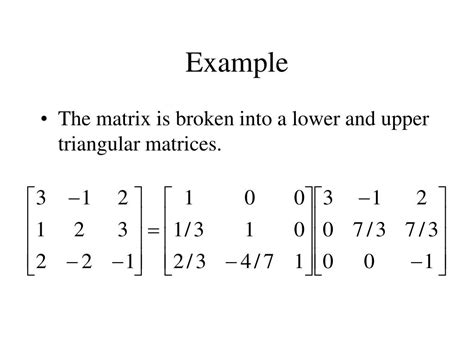 Ppt Lecture 11 Lu Decomposition Powerpoint Presentation Free