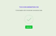 Tick Icon Animation Css Checkmark Inside Circle Codeconvey