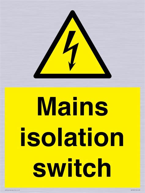 Mains Isolation Switch Sign 300x400mm A3p Bigamart