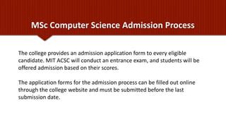 Best Colleges For MSc Computer Science In India PPT