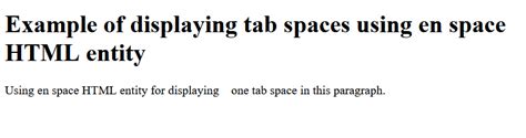 Tab Space In HTML Tpoint Tech