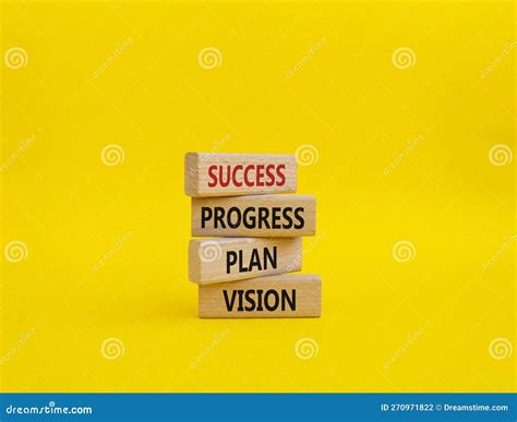 Success Progress Plan Vision Symbol Concept Words Success Progress