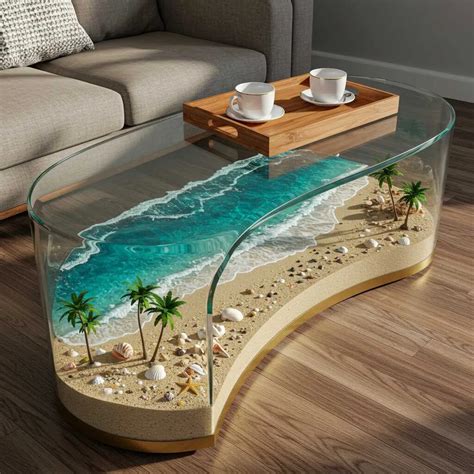 Beach Scene Coffee Table A Stunning Fusion Of Nature And Design