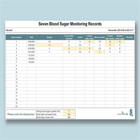 Blood Pressure Excel Template