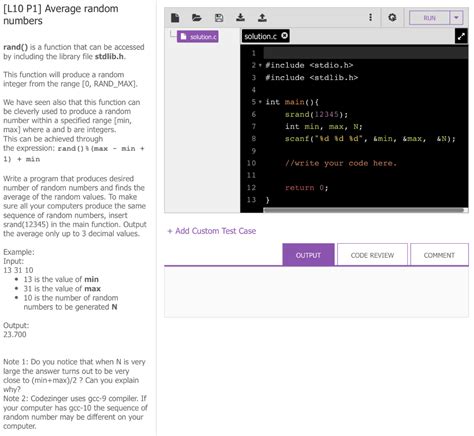 Solved L10 P1 Average Random Numbers T Run Solutionc