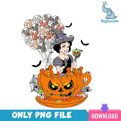 Princess Snow White Halloween Halloween Png Digital Download Bigbundlesvg