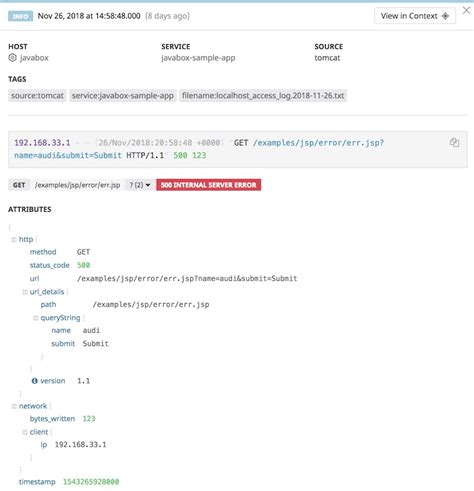 Analyzing Tomcat Logs And Metrics With Datadog Datadog