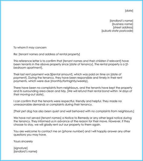Tenant Reference Letter How To Write It With Samples Formats