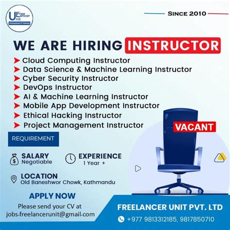 Freelancer Unit Pvt Ltd On Linkedin Job Jobvacancy Vacancy Vacancynepalal Freelancerunit