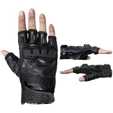 Luva Texx Motociclista Couro Meio Dedo Phanter Cronos Race Jaquetas Moto Peças E Acessórios