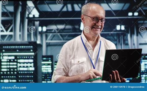 Computer Scientist Optimizes Data Center Stock Footage Video Of