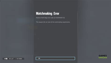 Rainbow Six Siege Error Code 2 0x0000d013 Fix It In No Time