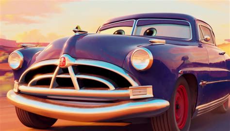Transformers Driving Down The Road Lightning Mcqueen As Doc Hudson