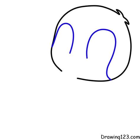 ステップ 3 くちばしを描く