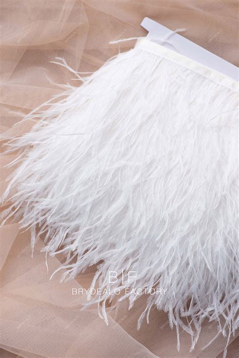 Ethereal Ostrich Feather Trim Fabric 35 Colors
