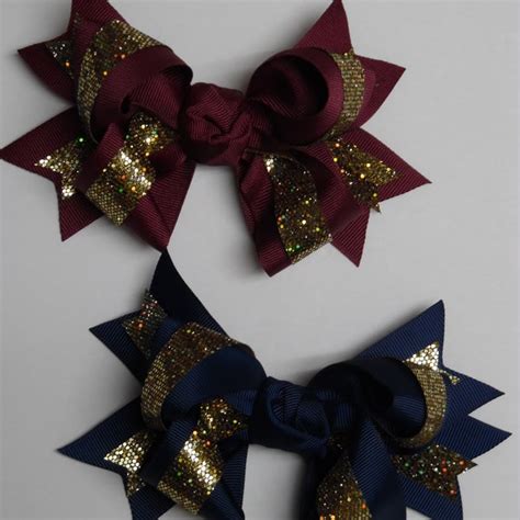 Maroon Cheer Bows Etsy