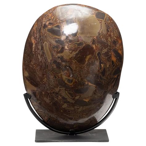 Chinese Bamboo Leaf Puddingstone Boulder For Sale At 1stdibs Pudding Stones For Sale Pudding