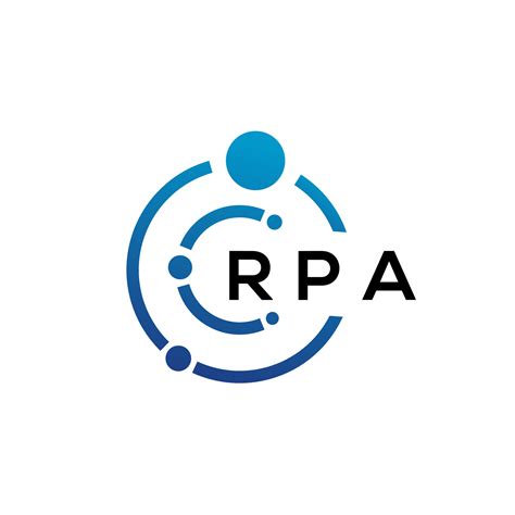 RPA Letter Technology Logo Design On White Background RPA Creative Initials Letter IT Logo