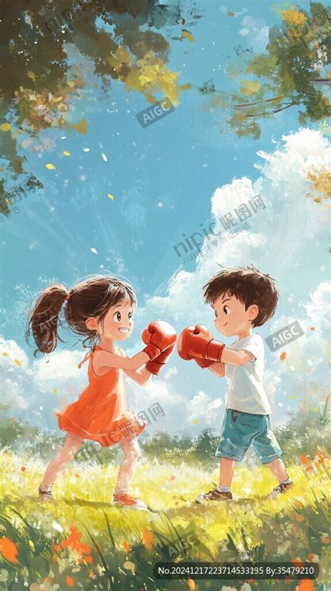 Ai创作图治愈系儿童插画 插画小朋友 两小无猜插画 童年插画梦幻童年 梦幻儿童插画超治愈 唯美儿童插画 小男孩小女孩天真烂漫 快乐童年打闹嬉戏 治愈系儿插 小时候场景插画 怀旧童年插画 萌娃