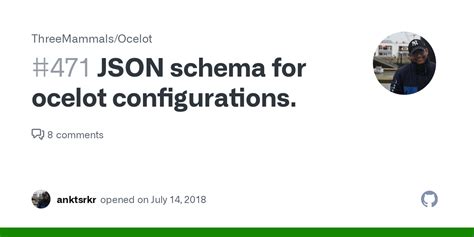 json schema for ocelot configurations · issue 471 · threemammals ocelot · github