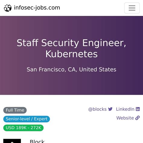 Hiring Staff Security Engineer Kubernetes In San Francisco Ca United States Rinfosecjobs