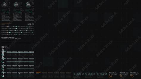 Futuristic Hi Tech Graphic User Interface Head Up Display With Digital