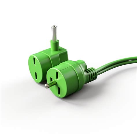 Premium Photo 3d Render Green Electrical Plug Illustration