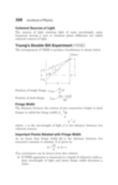 Solution Wave Optics Young S Double Slit Experiment Frensel S Biprism Polarisation Brewster S