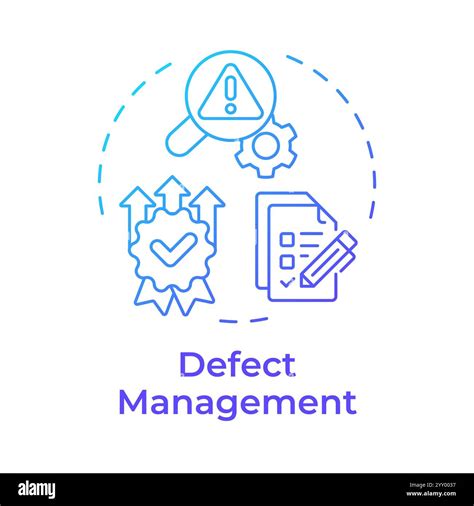 Defect Managemnet Blue Gradient Concept Icon Stock Vector Image And Art Alamy
