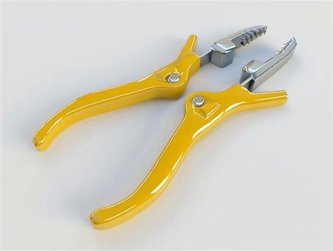 Illustration In 3d Depicting Rivet Pliers On A White Surface Premium Ai Generated Image
