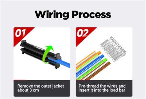 Ampcom Cat6 Rj45 Modular Plug Connector Utp 50μ Gold Plated Split Type 8p8c Crimp End For