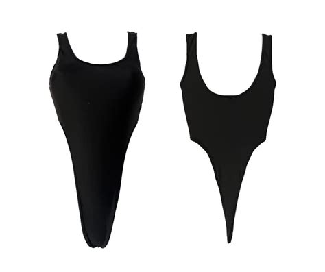 Sexy High Leg Thong One Piece Swimwear Thong Bikini Cheeky One Piece