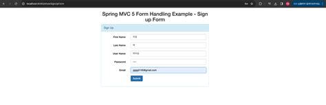 Spring Mvc Form Handling 실습