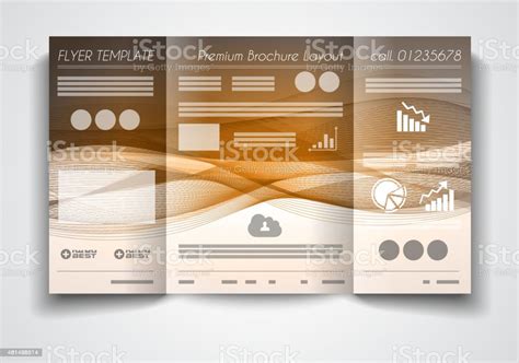 벡터 찌 돌림주름 브로셔 형판 디자인식 또는 고객 레이아웃 3단 브로슈어에 대한 스톡 벡터 아트 및 기타 이미지 3단 브로슈어 책자 형판 Istock