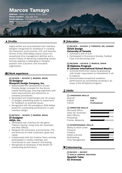 Ui Designer Resume Example Kickresume