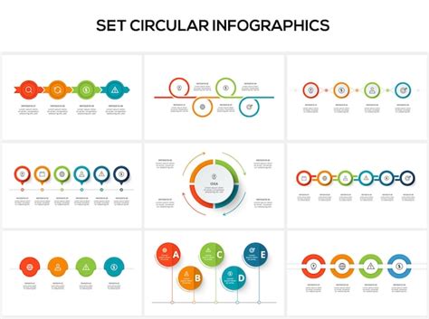 D Finir L Infographie Circulaire Avec Tapes Options Pi Ces Ou