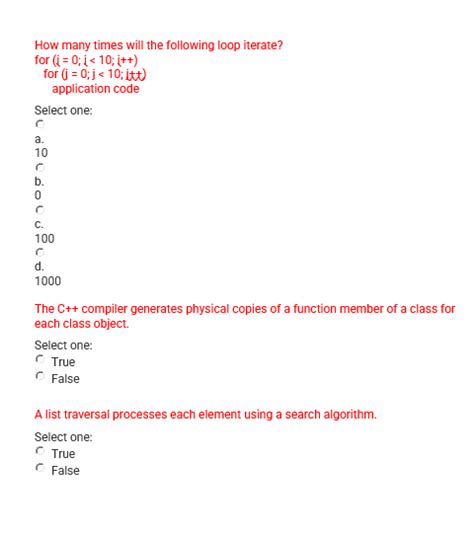 Solved How Many Times Will The Following Loop Iterate For