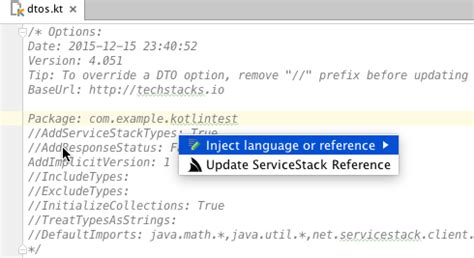 Kotlin Add ServiceStack Reference