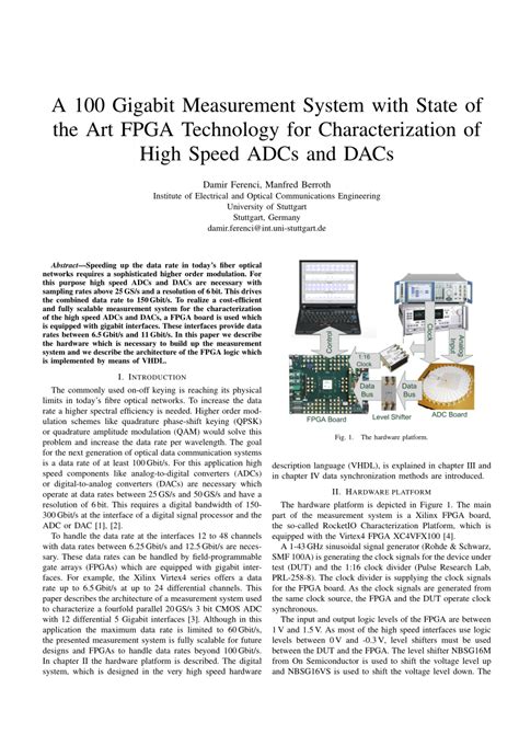 Pdf A 100 Gigabit Measurement System With State Of The Art Fpga Technology For