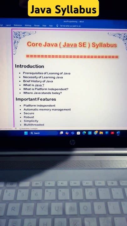 Core Java Syllabus Java Se Syllabus Shorts Javatutorial Java