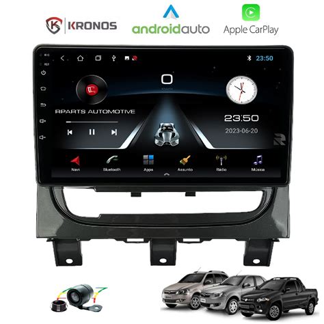 Kit Central Multimidia Kronos 9 Polegadas Android Fiat Palio Siena Strada Weekend Adventure 2013