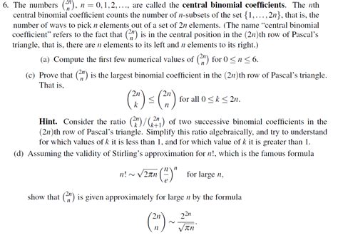 Solved 6 The Numbers N 012 Are Called The