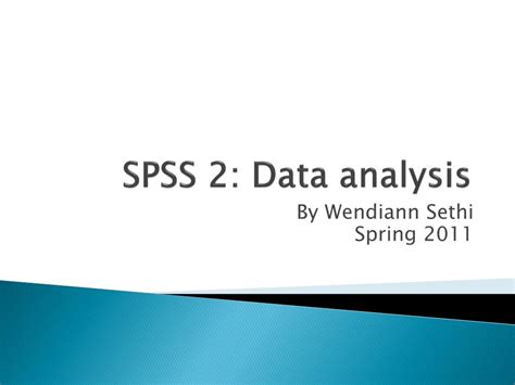 Ppt Spss 2 Data Analysis Powerpoint Presentation Free Download Id 2501029