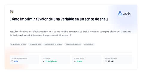 Imprimir Variable Shell Guía Para Mostrar Valores En Scripts Labex