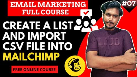 How To Create A List And Import Csv File Into Mailchimp Import Contacts To Mailchimp Youtube
