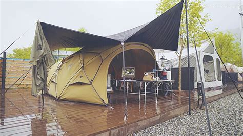 4k 캠핑 ㅣ포레스트유 커넥터블타프 첫 개시ㅣ우중캠핑ㅣ만실시 1박 이용금액을 돌려주는 캠핑장ㅣ171관광농원ㅣ먹고 먹고 또 먹는 캠핑라이프 Youtube