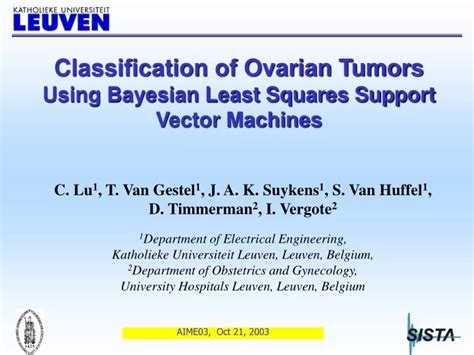 Ppt Classification Of Ovarian Tumors Using Bayesian Least Squares Support Vector Machines