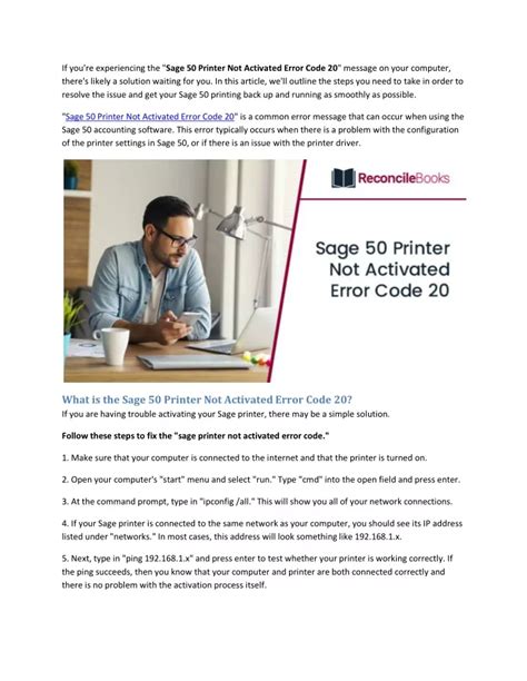 PPT Ways To Fix Sage Printer Not Activated Error Code Issue PowerPoint Presentation ID